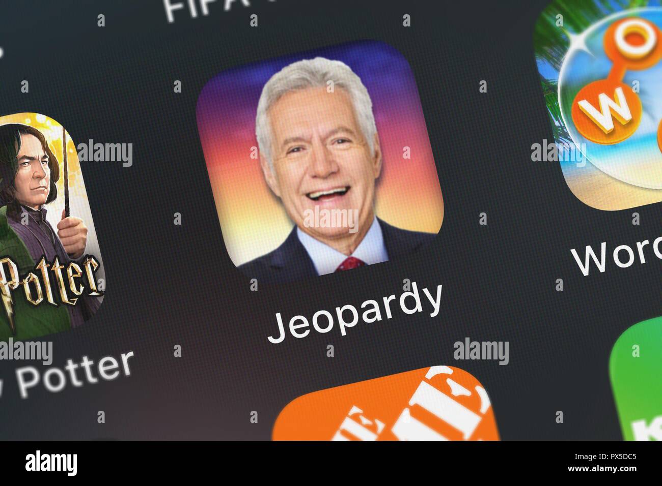 London, United Kingdom - October 19, 2018: Close-up shot of Sony ...