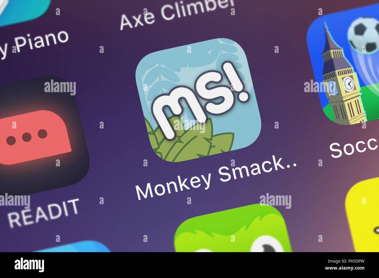 London, United Kingdom - October 19, 2018: Screenshot of the mobile app ...