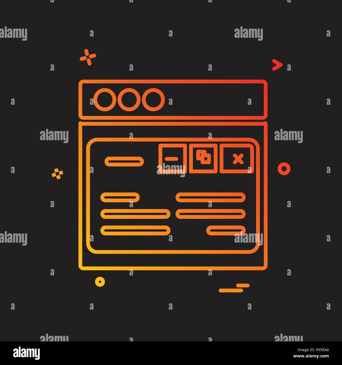 Web layouts icon design vector Stock Vector Image & Art - Alamy