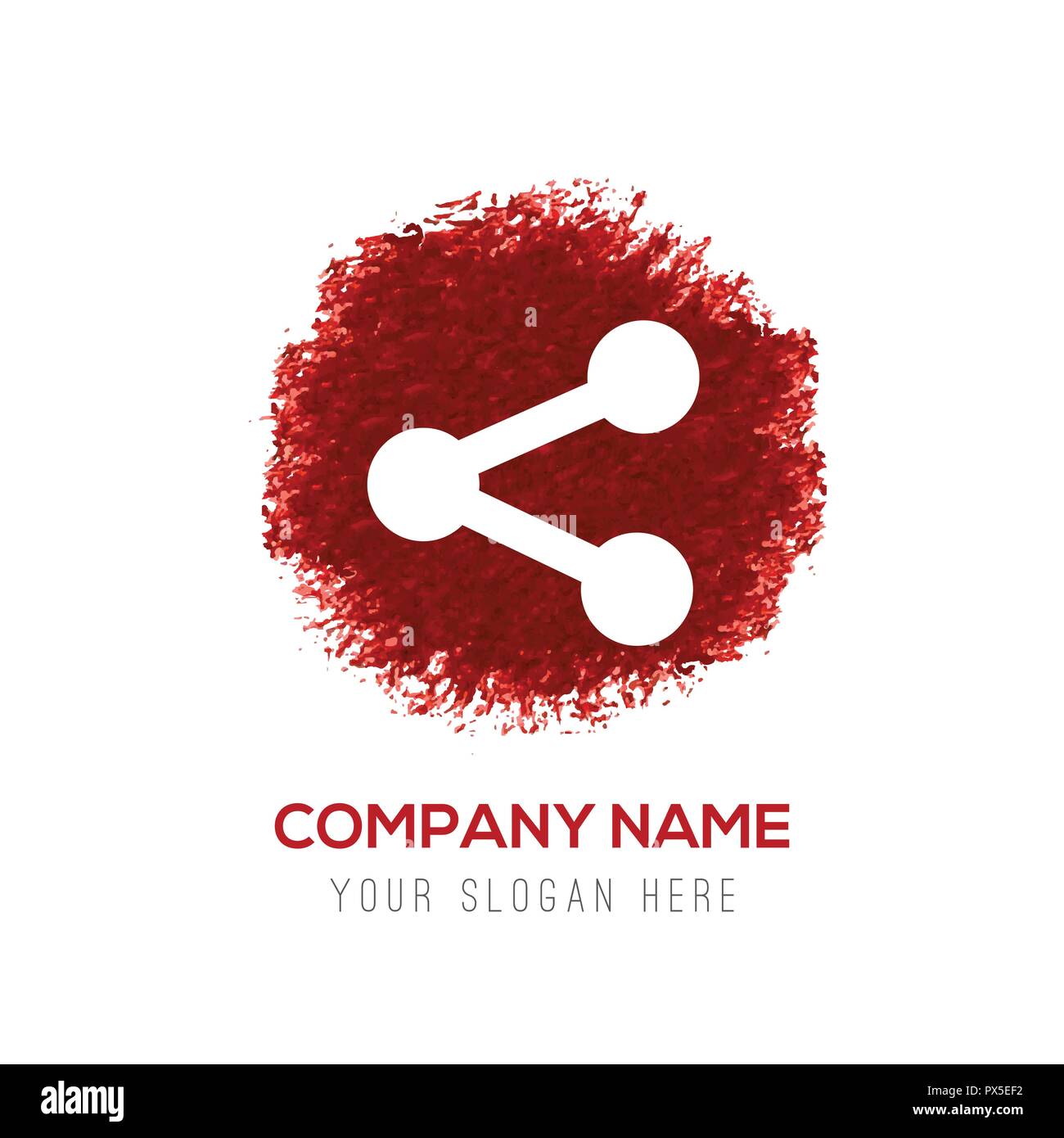 Network icon - Red WaterColor Circle Splash Stock Vector Image & Art ...