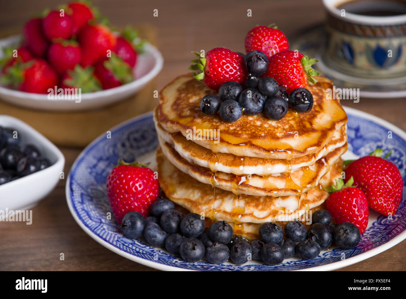Stack pancakes fruit hi-res stock photography and images - Alamy