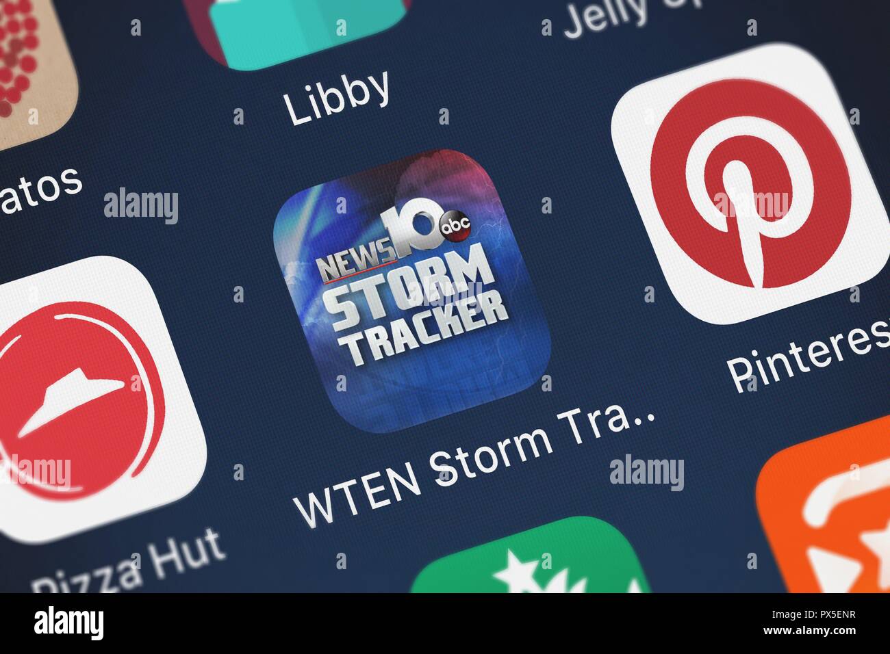 London, United Kingdom - October 19, 2018: Screenshot of LIN Television ...