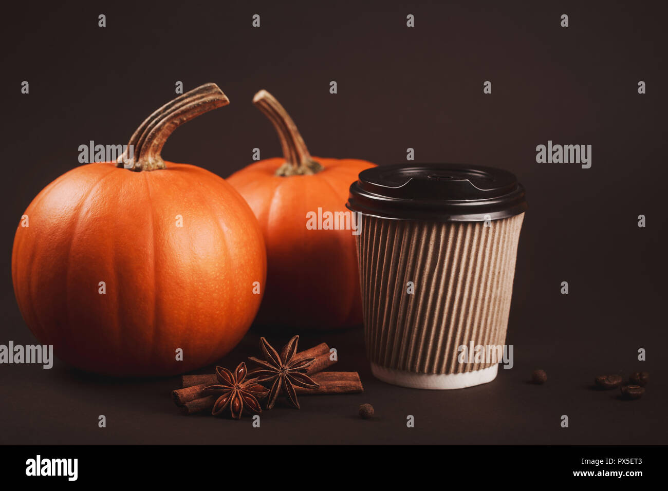 Autumn spicy latte Stock Photo - Alamy