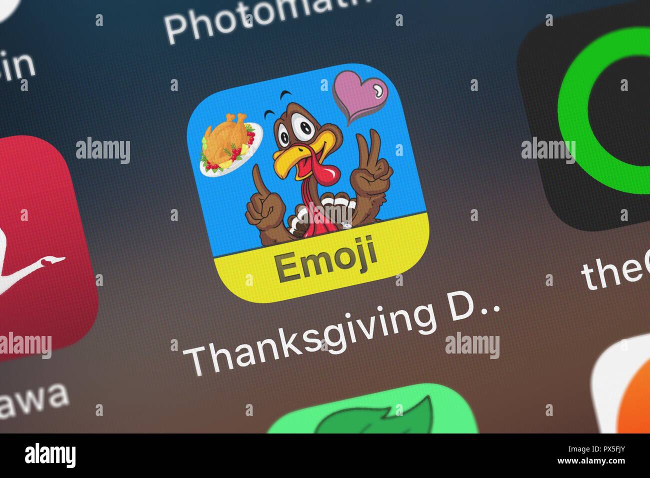 London, United Kingdom - October 19, 2018: Close-up shot of the ...