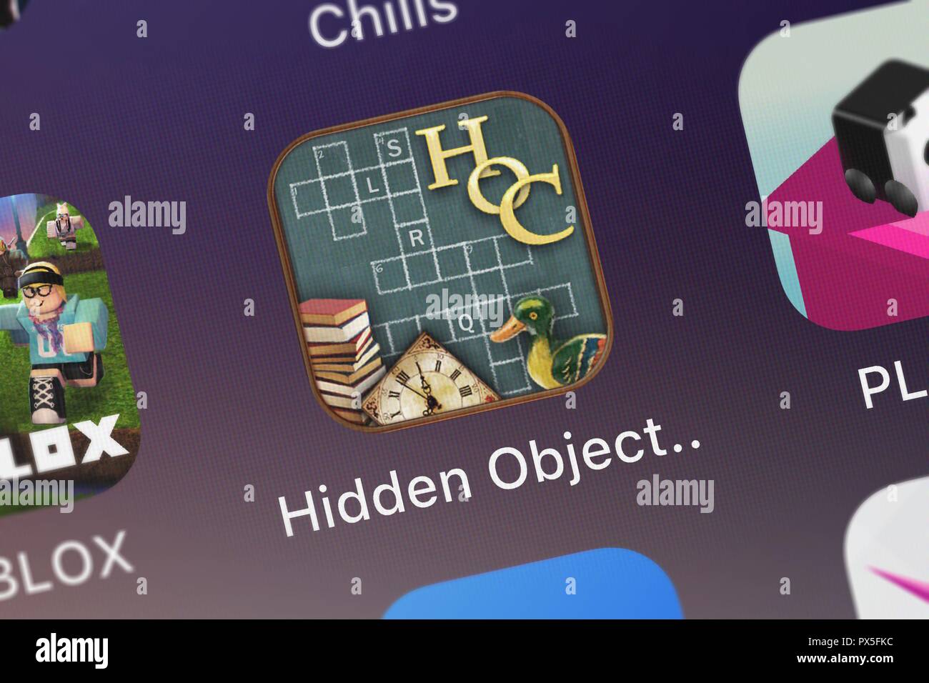 London, United Kingdom - October 19, 2018: Icon of the mobile app ...