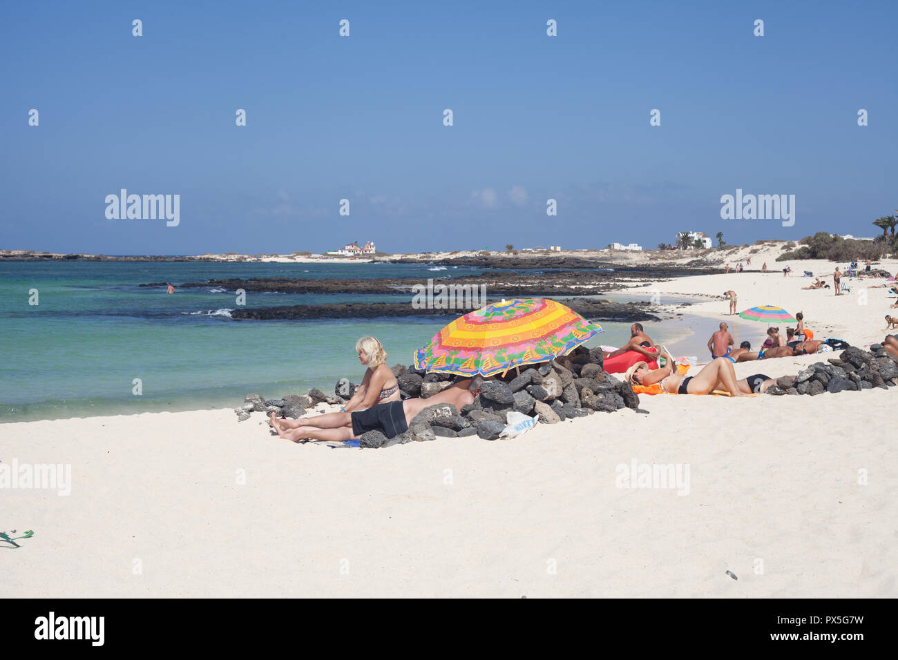 First beach on the edge of El Cotillo going north towards La Concha ...