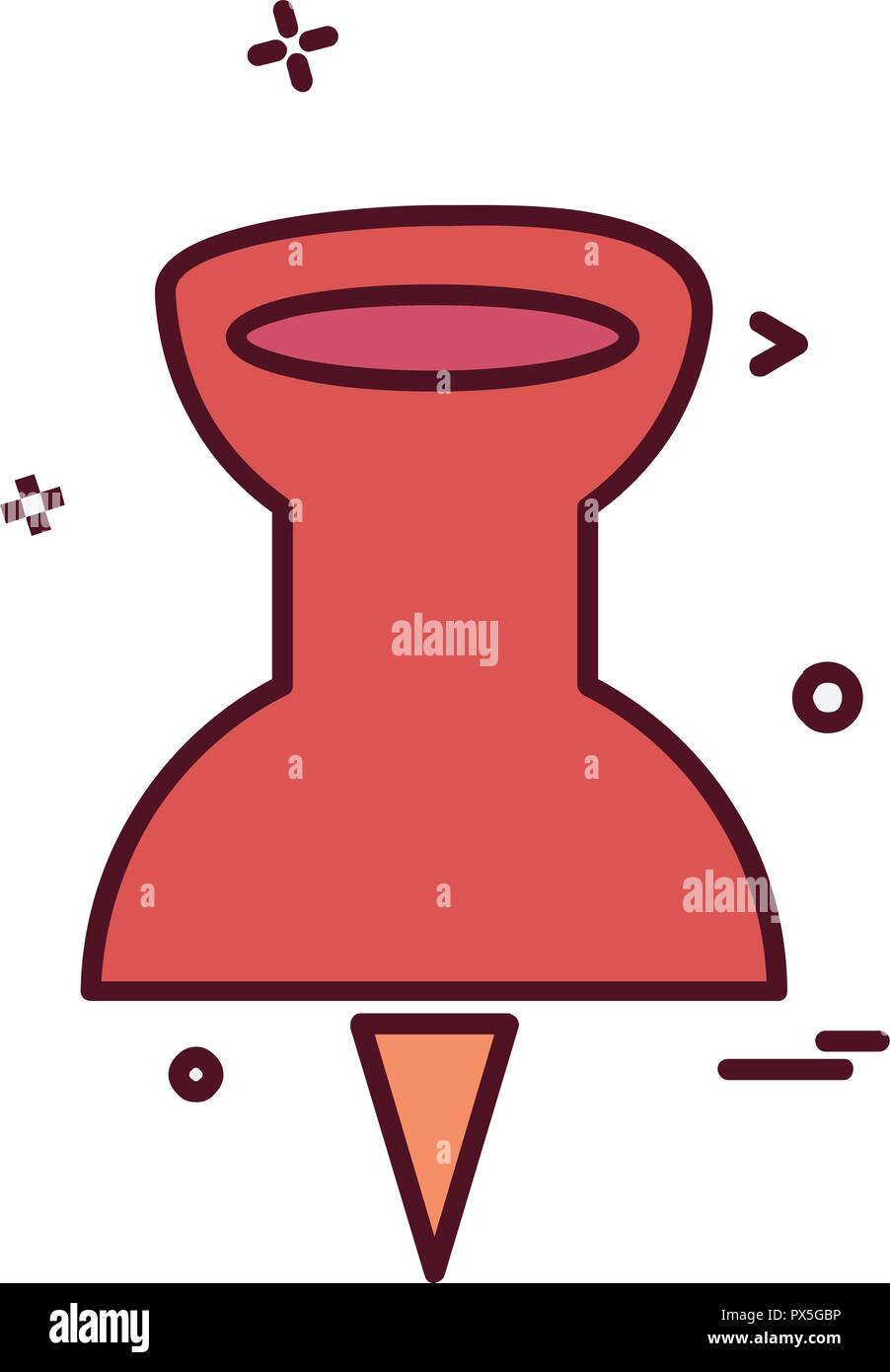 Pin icon design vector Stock Vector Image & Art - Alamy