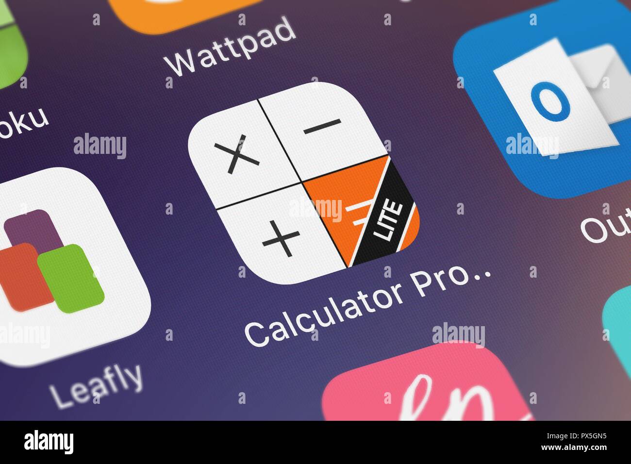 London, United Kingdom - October 19, 2018: Icon of the mobile app ...