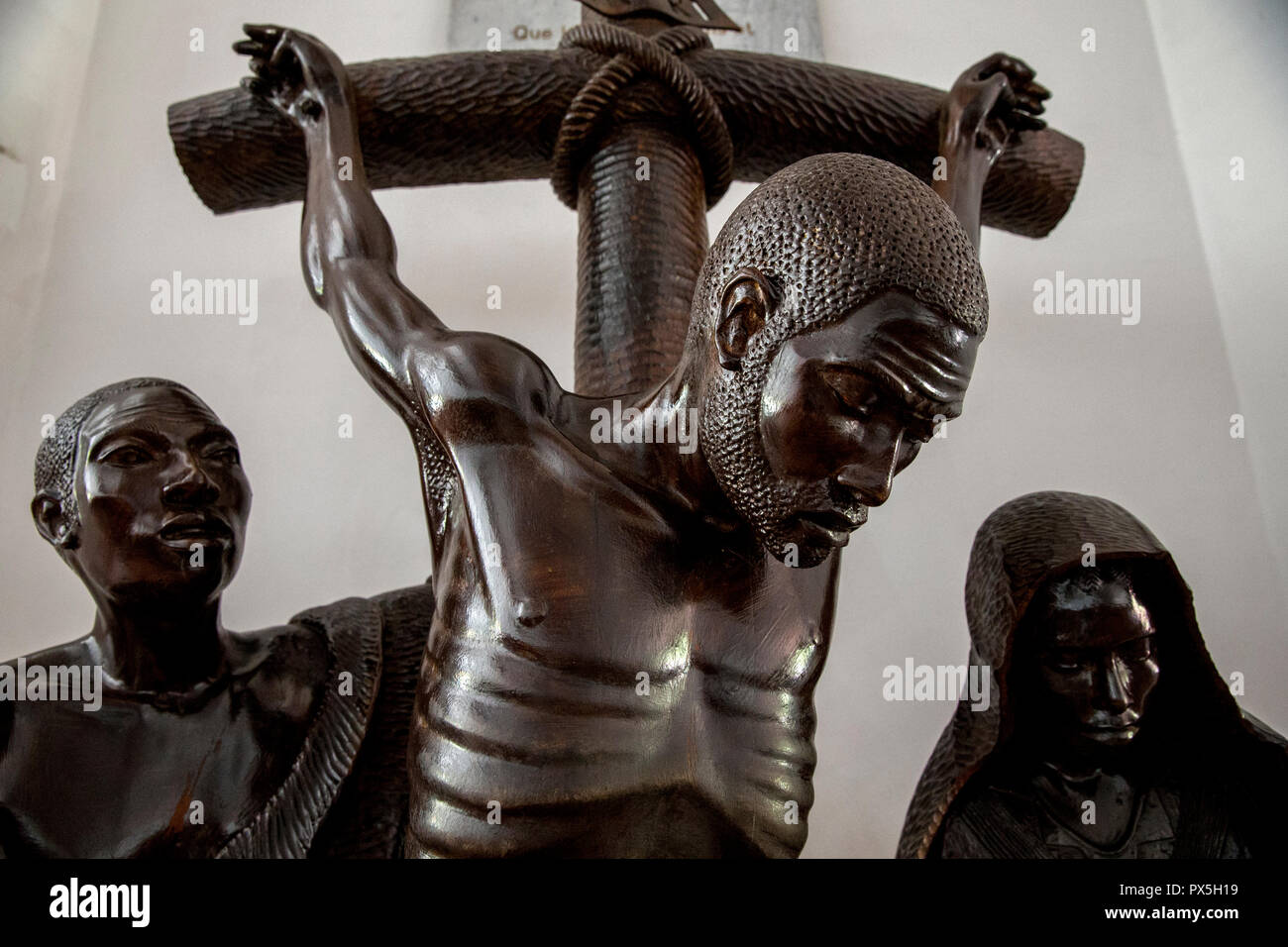 Crucifix at Our Lady of Africa catholic sanctuary, Abidjan, Ivory Coast ...
