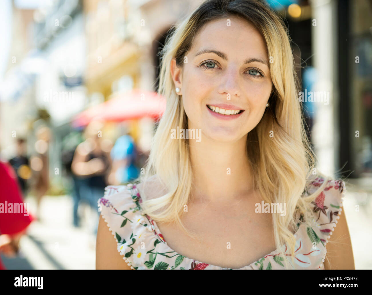 A Fashion woman portrait of young pretty trendy girl posing on the ...