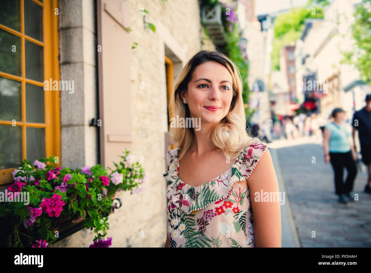 A Fashion woman portrait of young pretty trendy girl posing on the ...