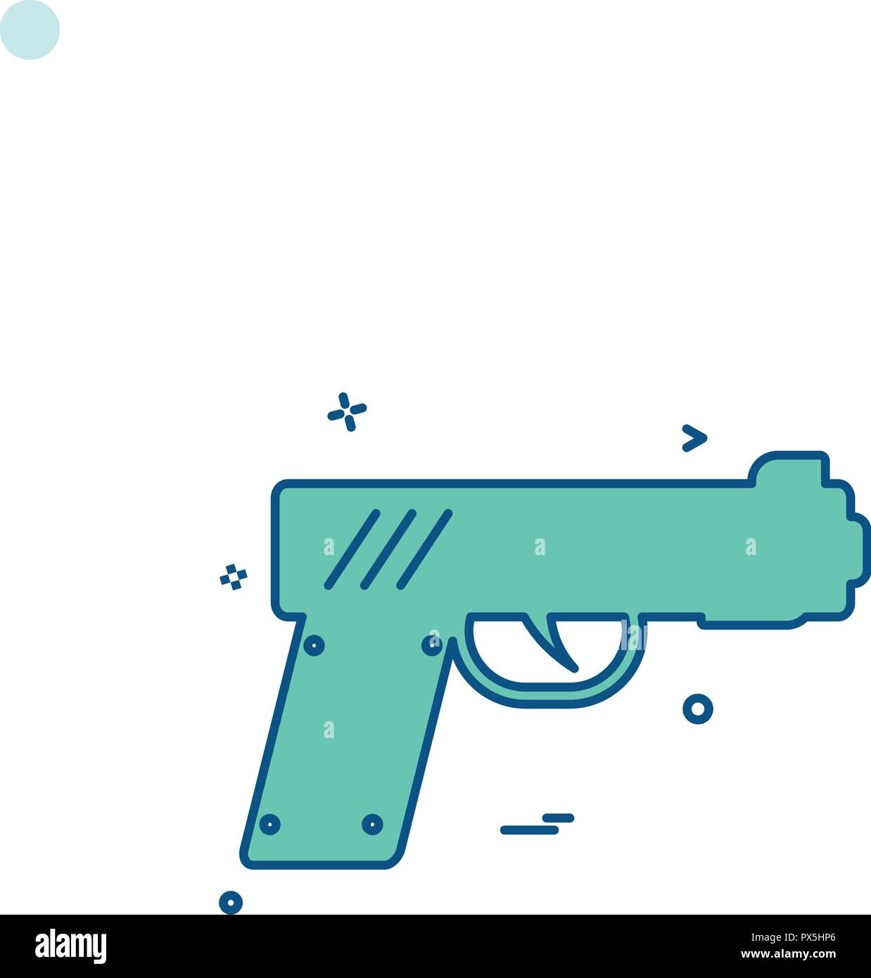 gun pistol police weapon icon vector design Stock Vector Image & Art ...