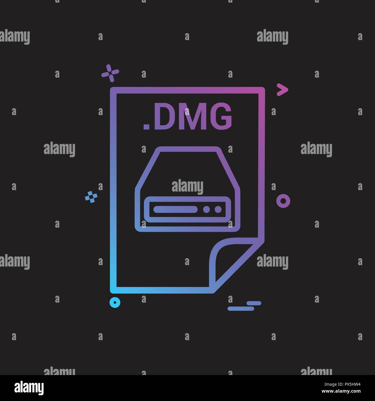 dmg application download file files format icon vector design Stock ...
