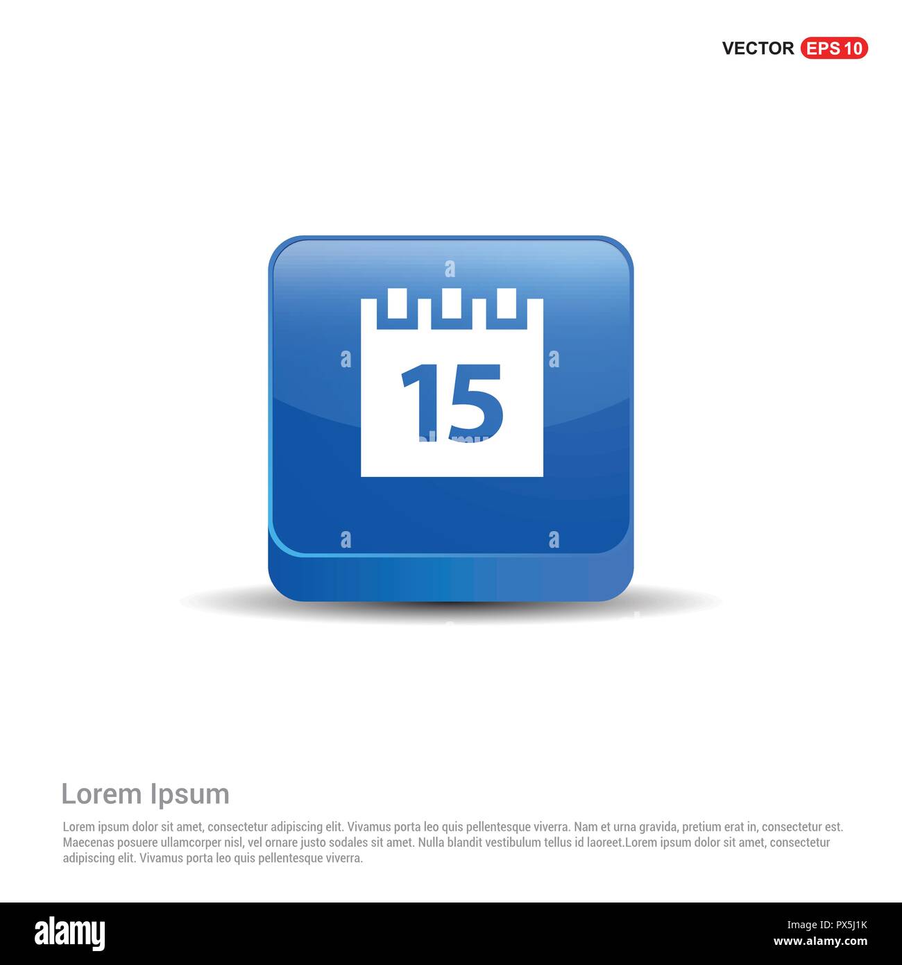 calendar icon - 3d Blue Button Stock Vector Image & Art - Alamy