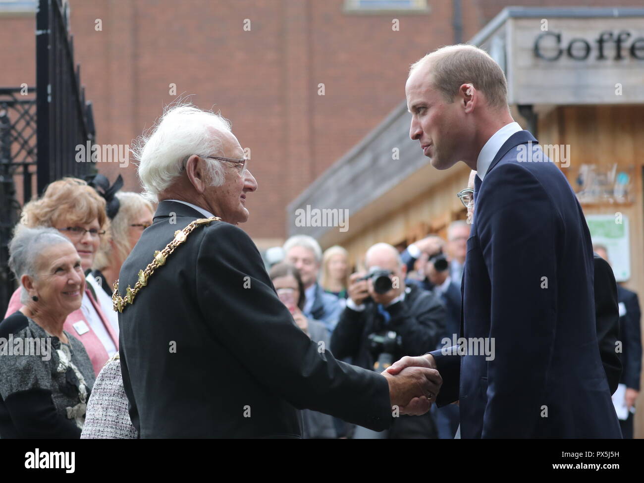 Prince William, Duke of Cambridge visits Mary Stevens Park in ...