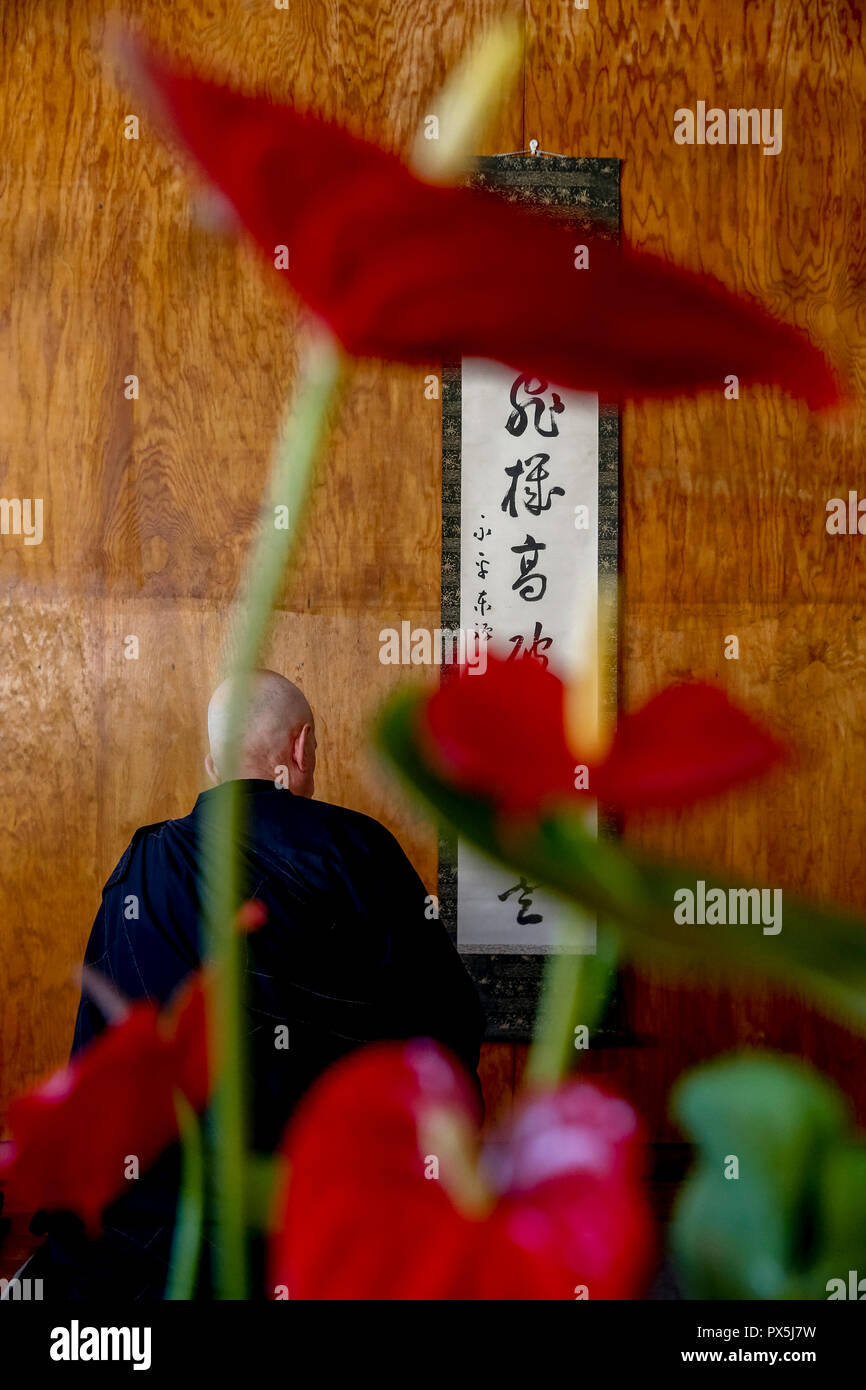 Zen sesshin (retreat) in Lanau, Cantal, France Stock Photo - Alamy