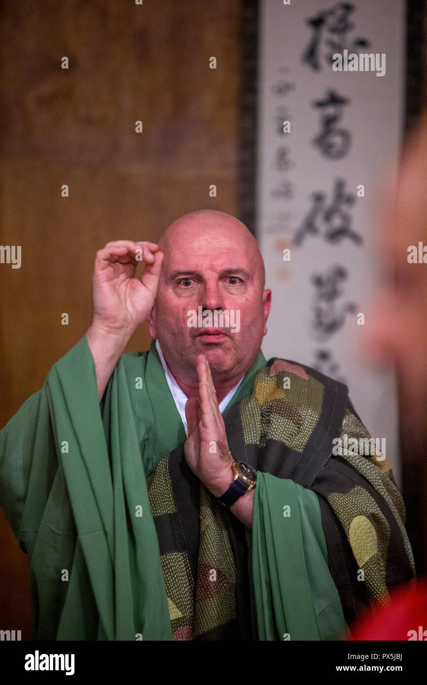 Kito ceremony during a zen sesshin (retreat) in Lanau, Cantal, France ...