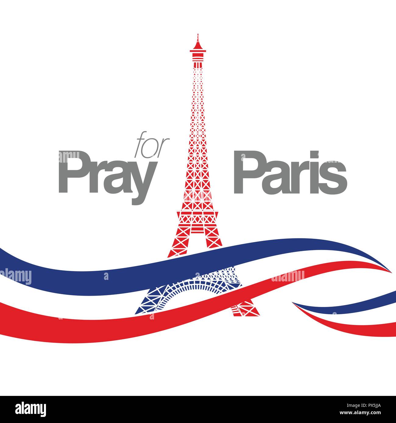 Pray for Paris typography with creative design vector Stock Vector ...