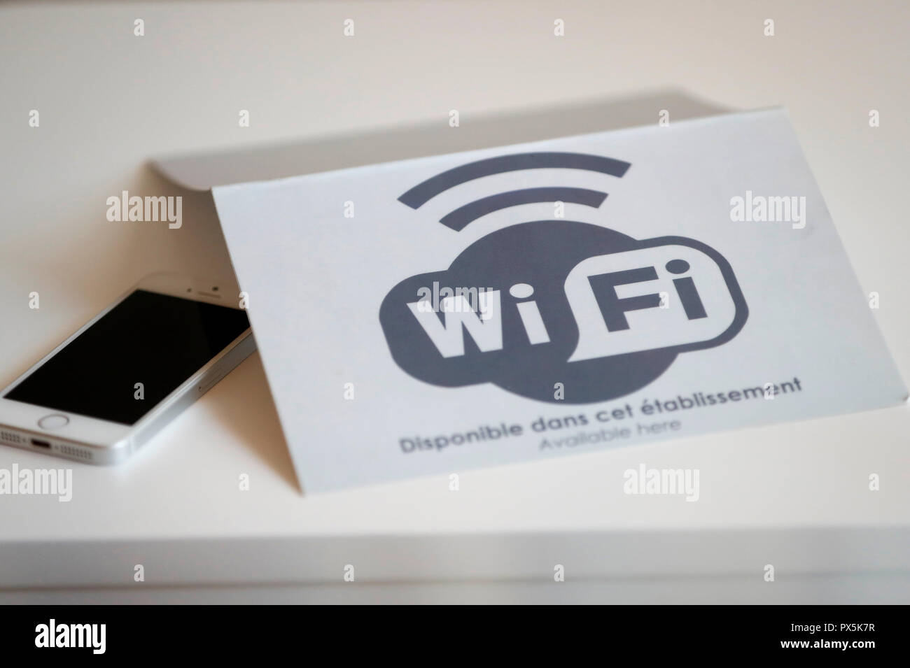 WIFI available in hotel room Stock Photo - Alamy