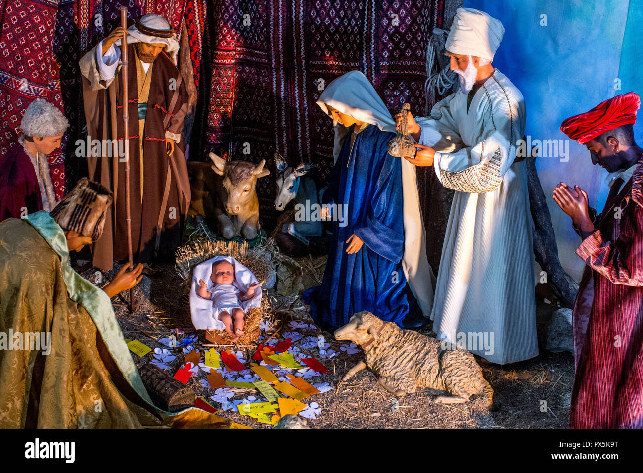 St Louis's cathedral, Blois, France. Epiphany scene Stock Photo - Alamy