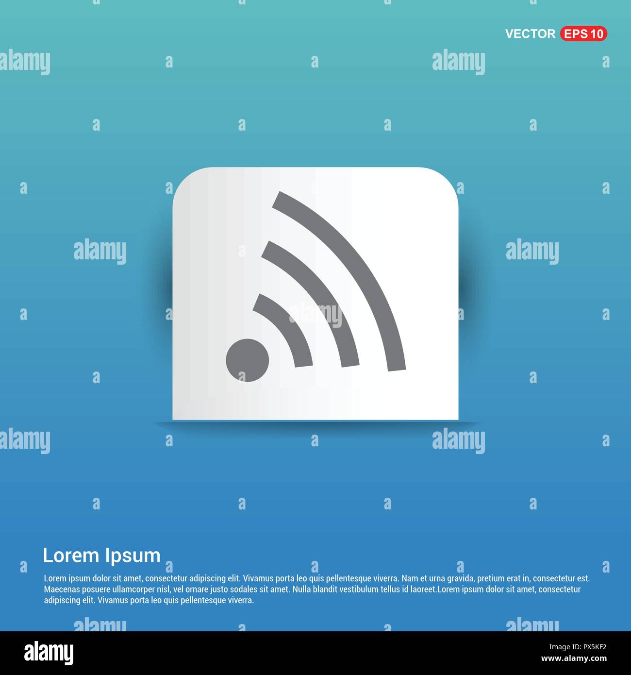 Wi-Fi Icon - Blue Sticker button Stock Vector Image & Art - Alamy