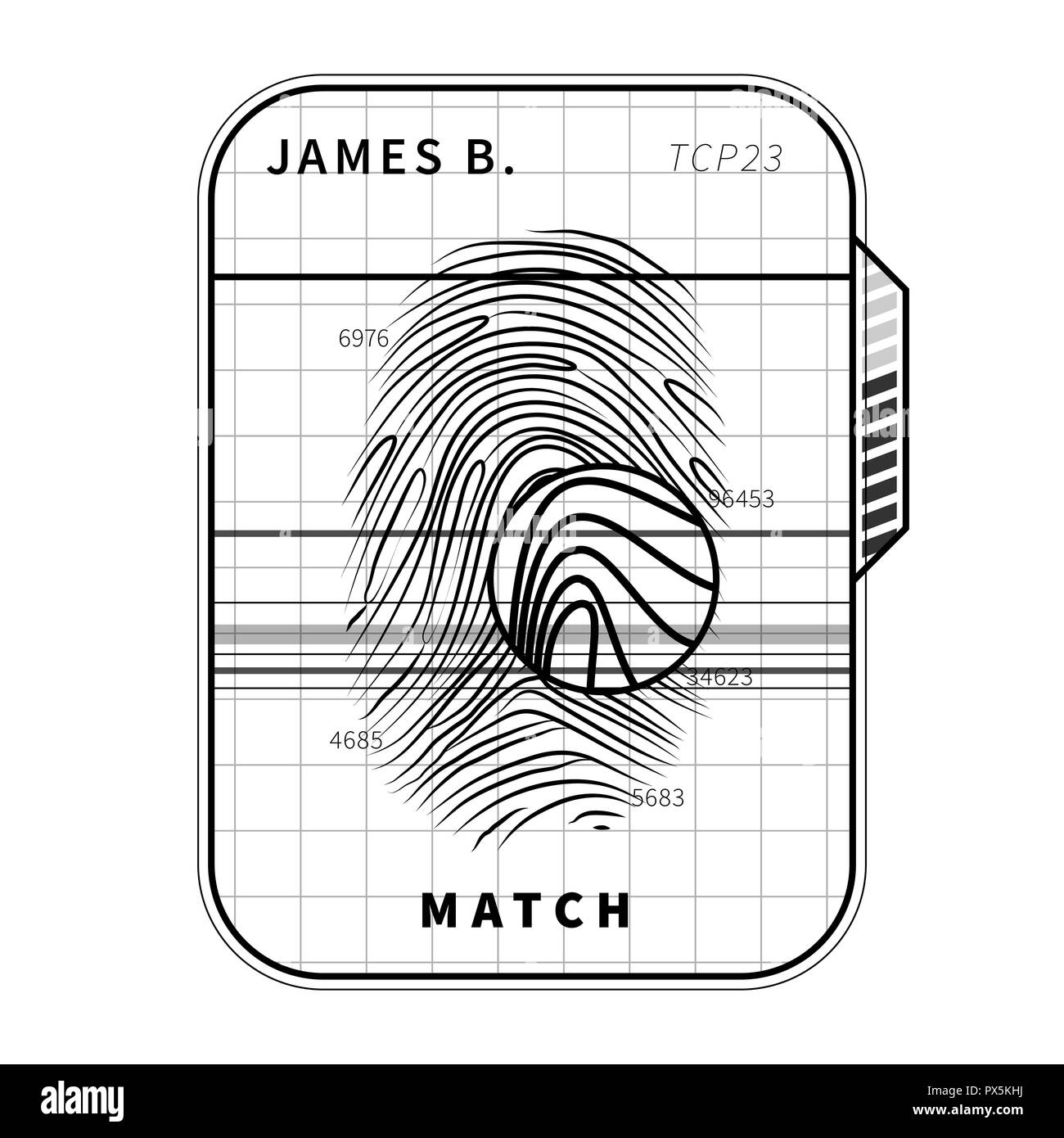 Fingerprint scan on screen biometric Cut Out Stock Images & Pictures ...