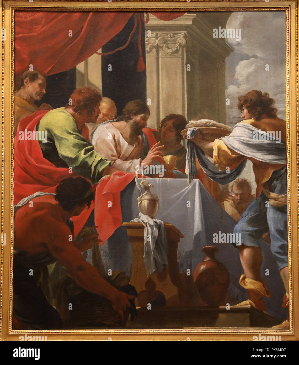 Fine Art museum, Lyon, France. Simon Vouet, The Last Supper, c. 1635/ ...