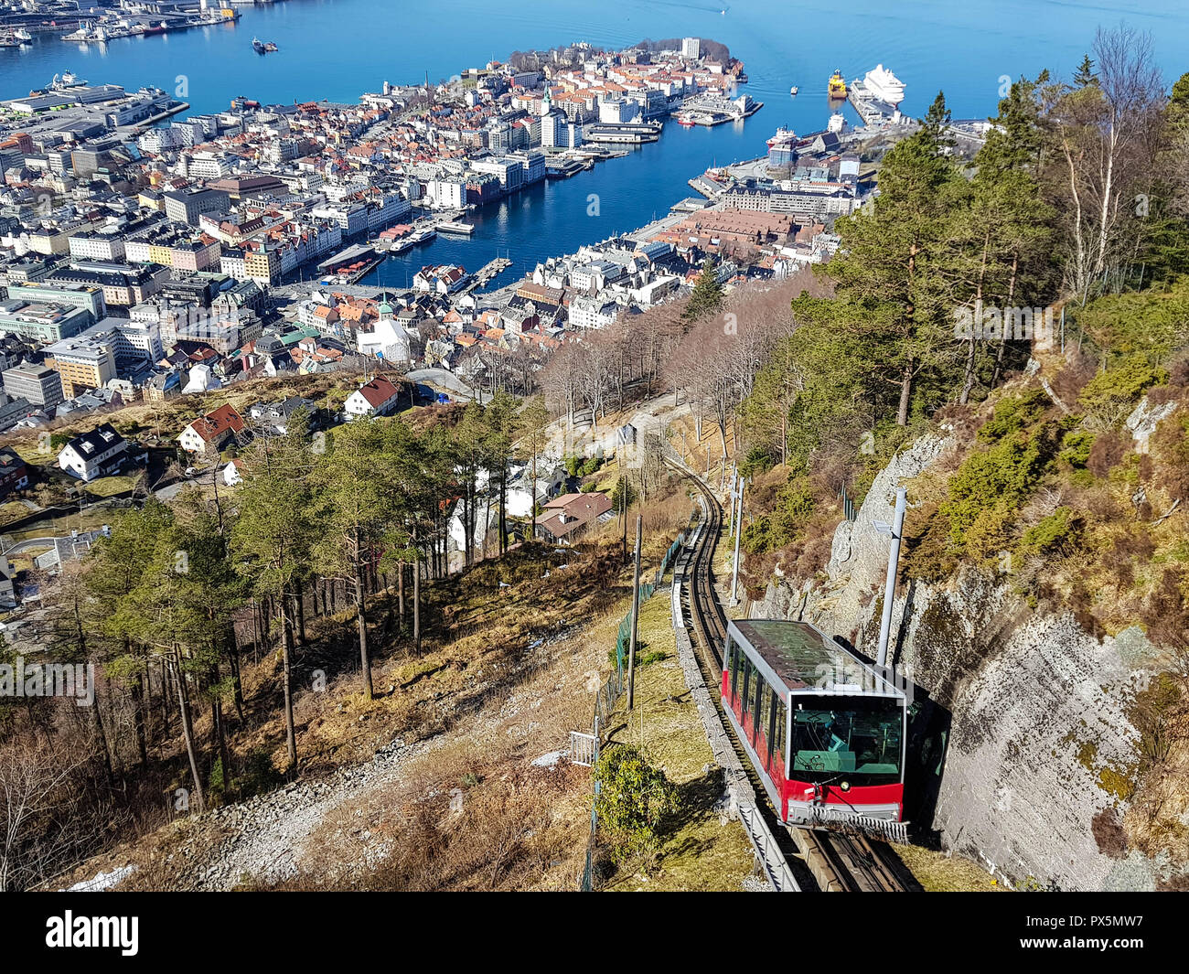 Bergen from the Perspective of Mount Floyen Stock Photo - Alamy