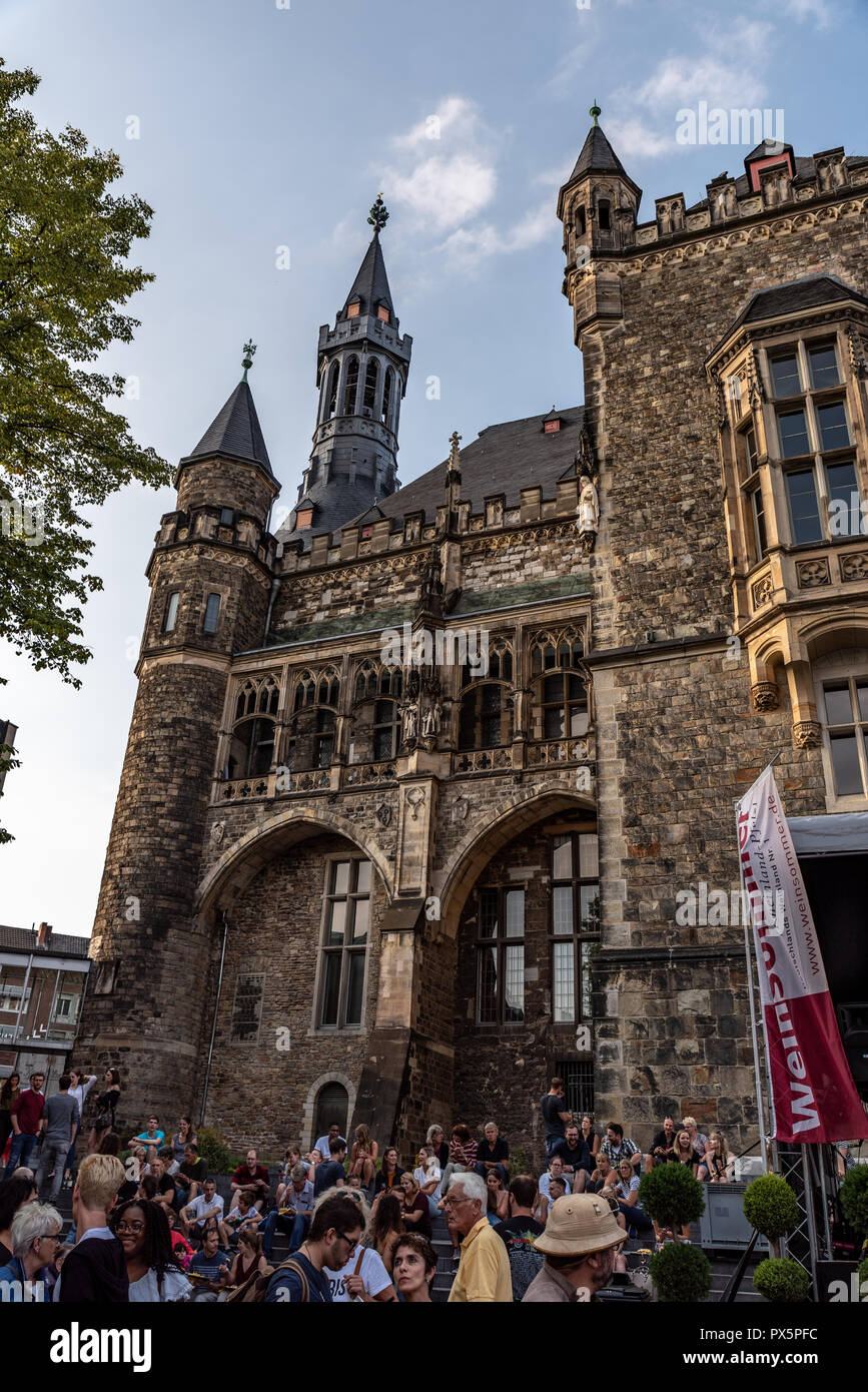 The streets of Aachen Stock Photo - Alamy