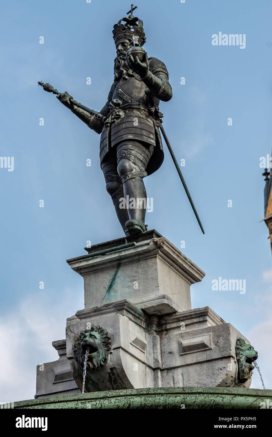 The streets of Aachen Stock Photo - Alamy