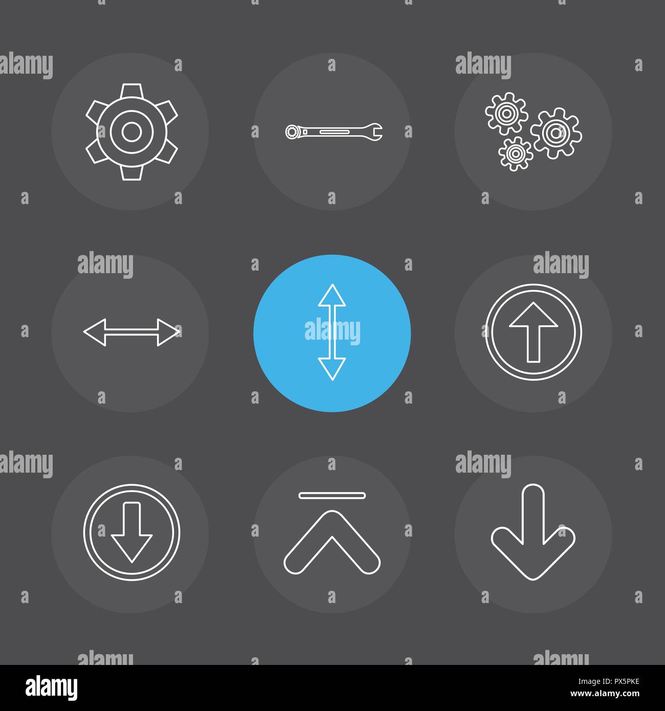 gear , setting , wrench ,arrows , directions , left , right , pointer ...