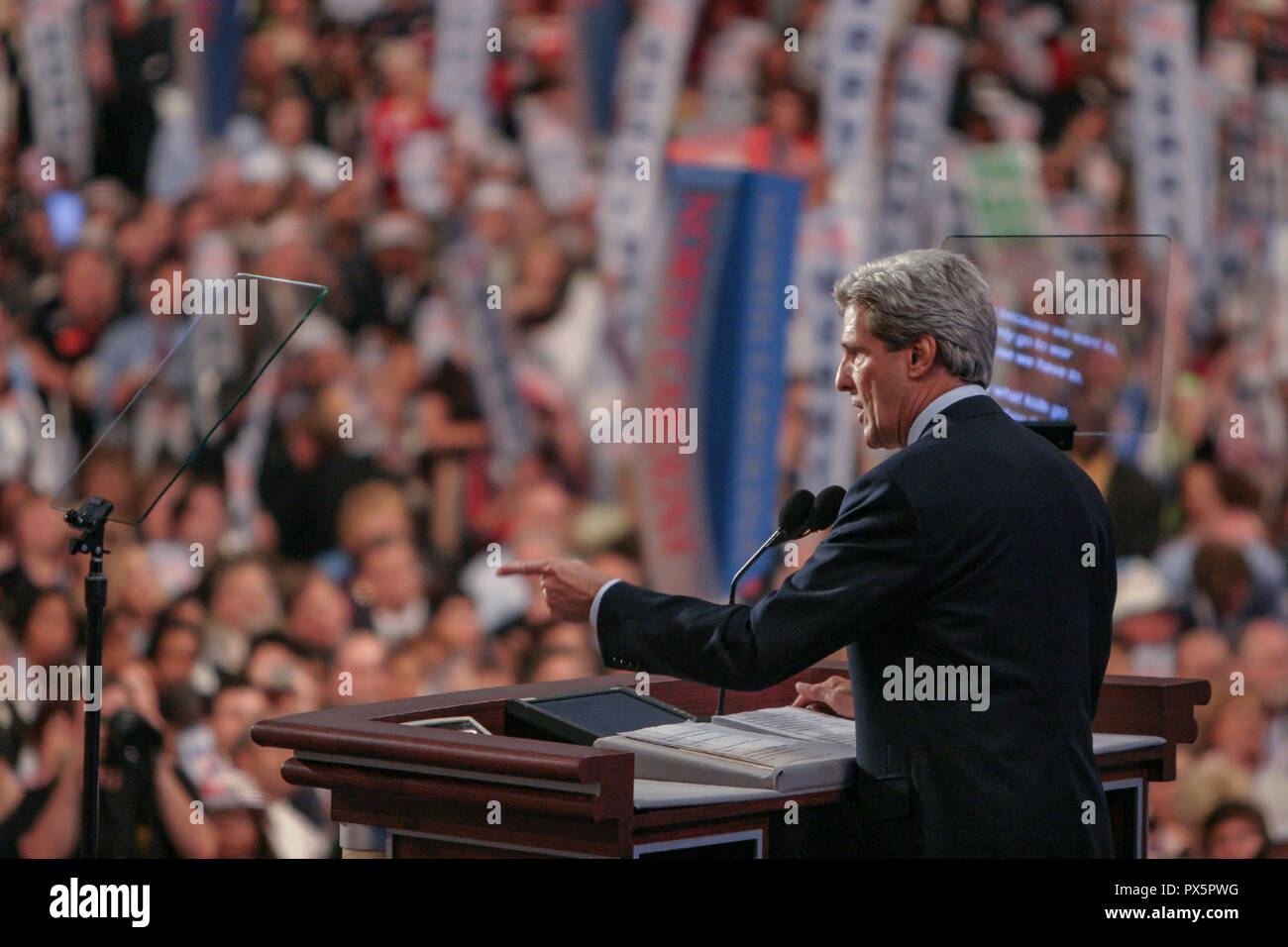 U.S. Sen. John Kerry accepts the presidential nomination at the 2004 ...