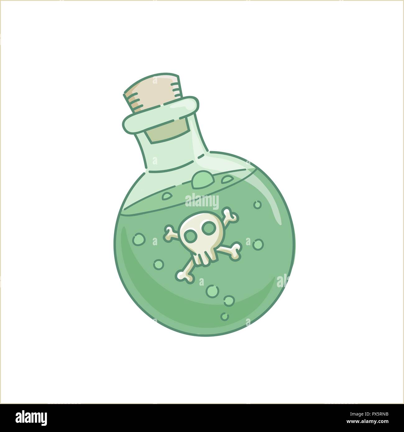 Poison venom potion gin lass bottle green liquid spell with scull for ...