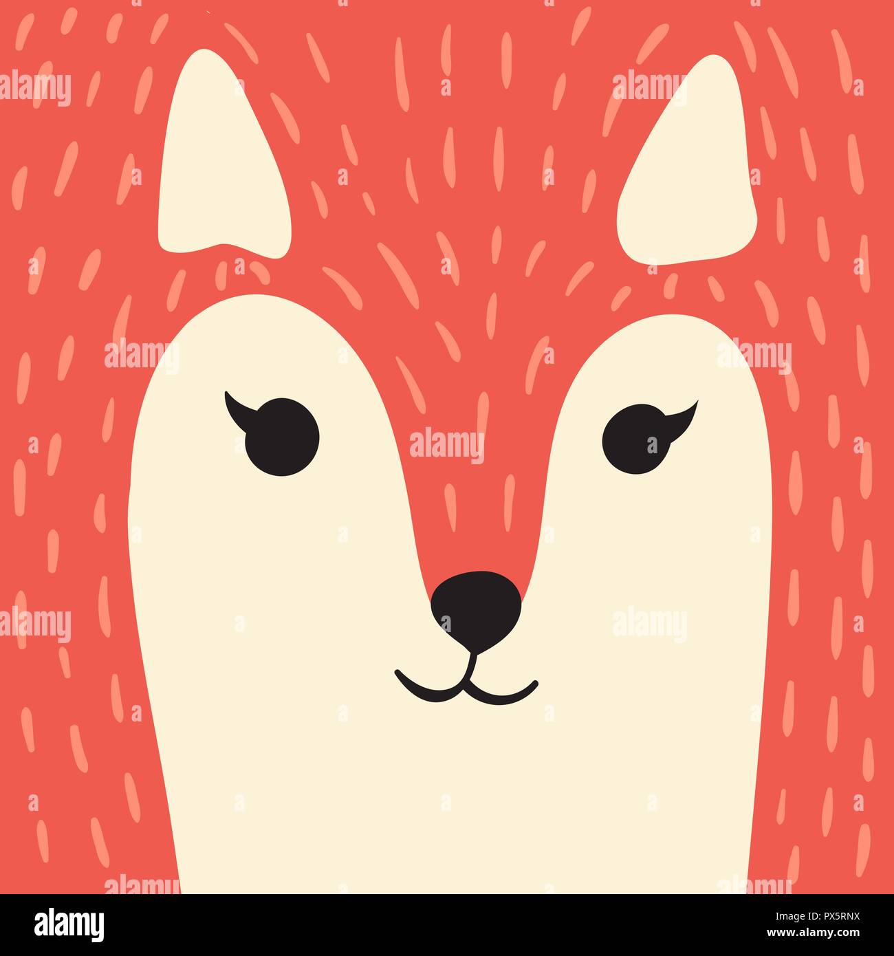 Cartoon fox face hi-res stock photography and images - Alamy