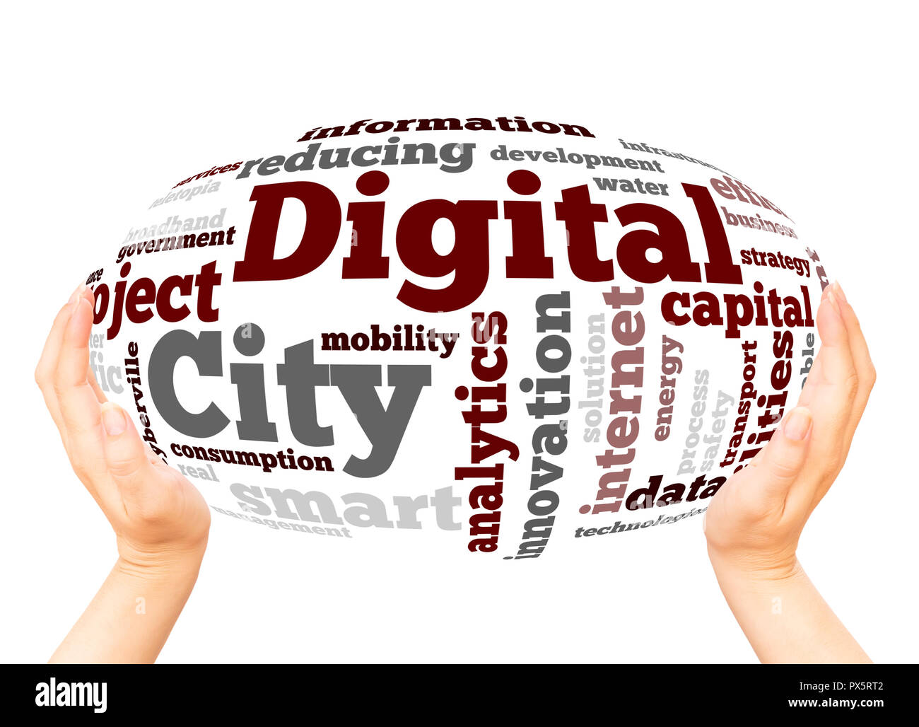 Digital City word cloud concept on white background Stock Photo - Alamy
