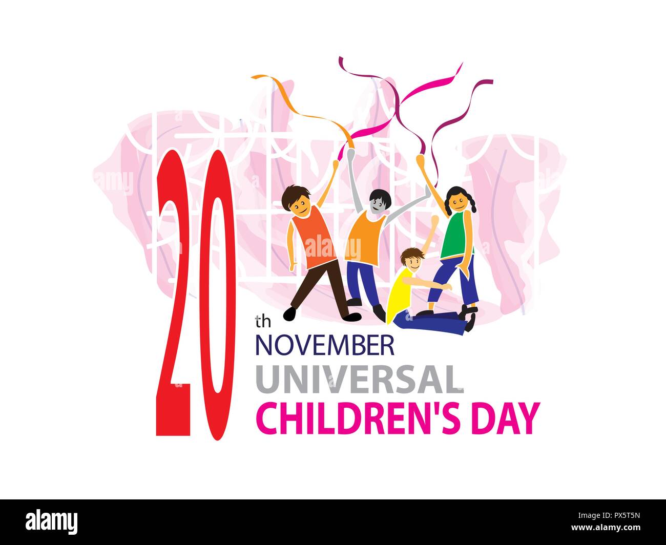 Children's day, Happy November 20th Universal Children's Day vector ...