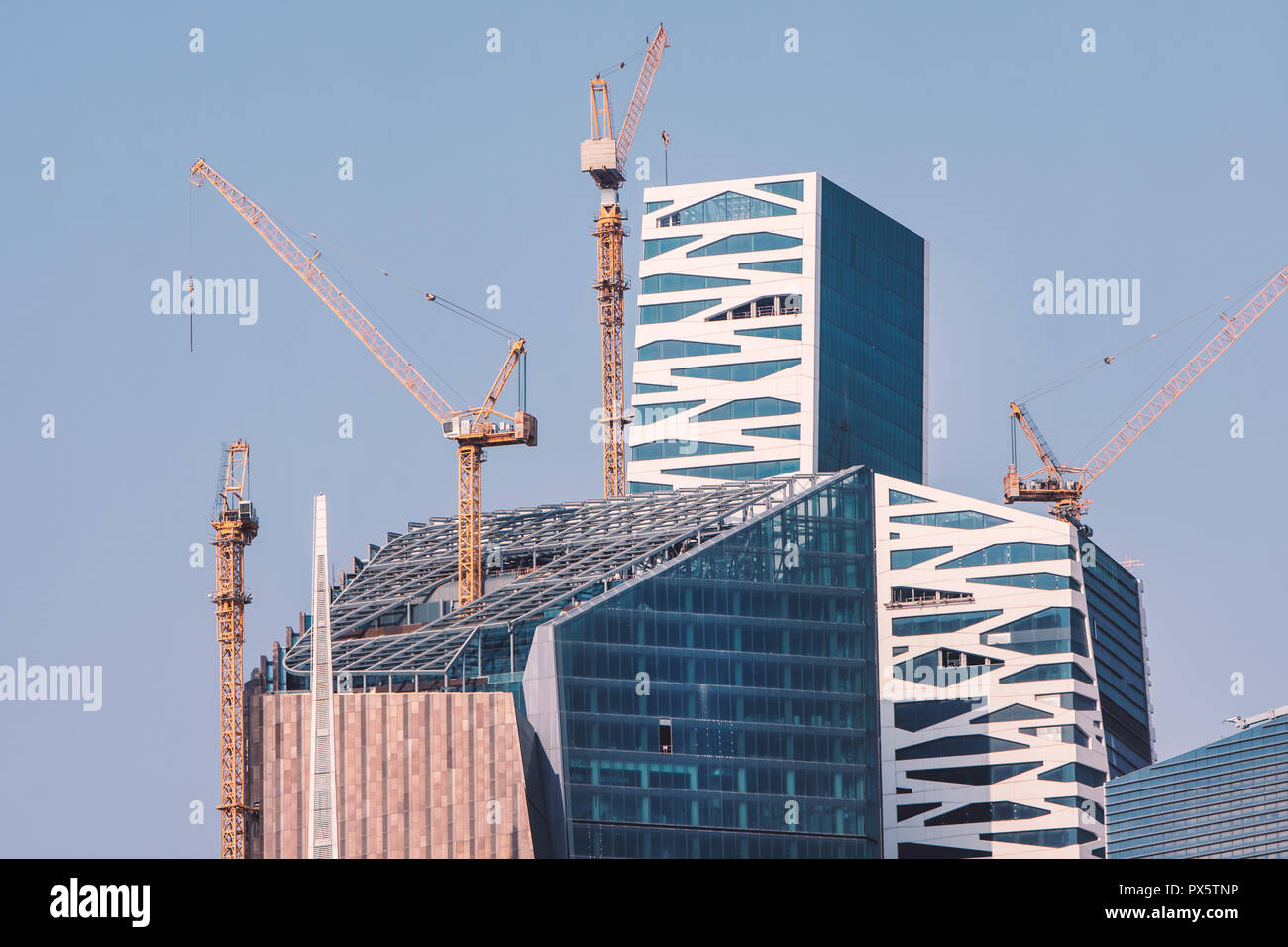 Riyadh, Saudi Arabia, KSA - September 22, 2018 new buildings being ...