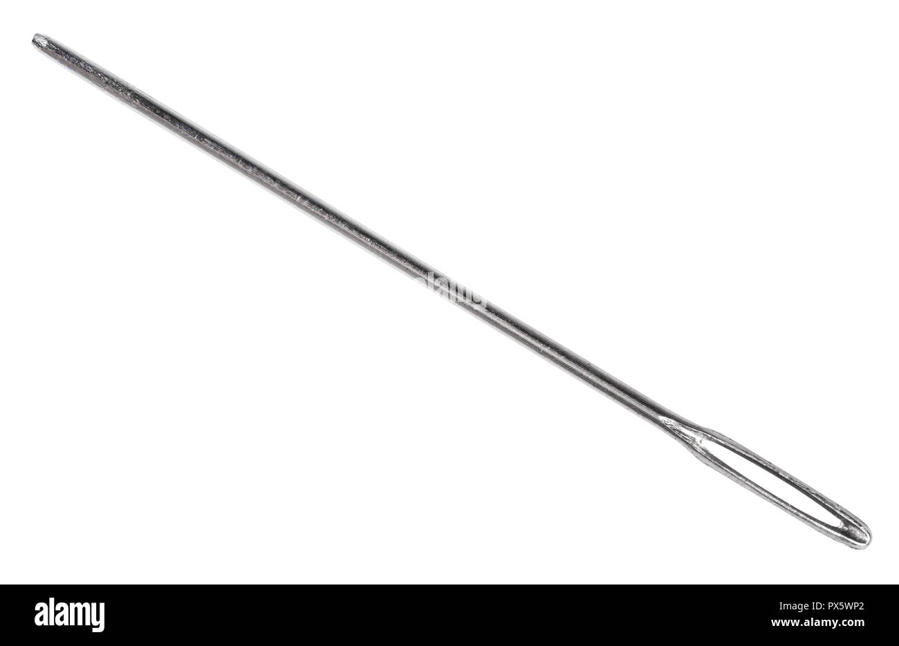 hand Ball Point needle with blunt tip and big eye isolated on white ...