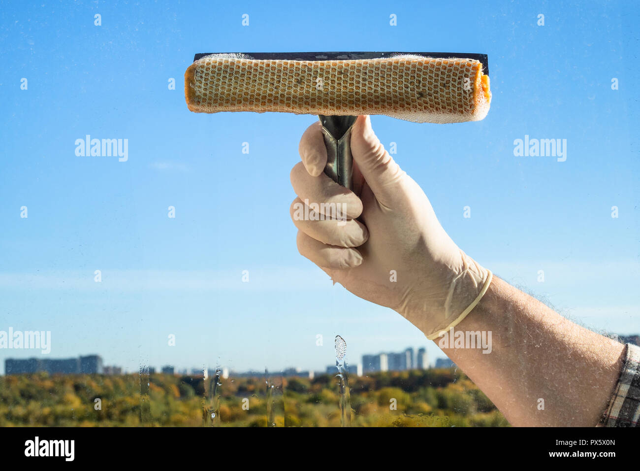 Hand Wiping Window High Resolution Stock Photography and Images - Alamy