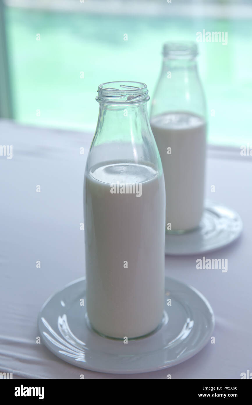 Delicious fresh milk, one of the primary sources of nutrition Stock ...