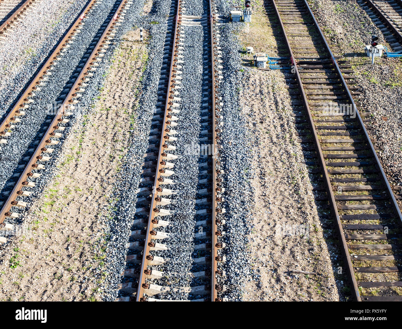 Rail Track Above High Resolution Stock Photography and Images - Alamy