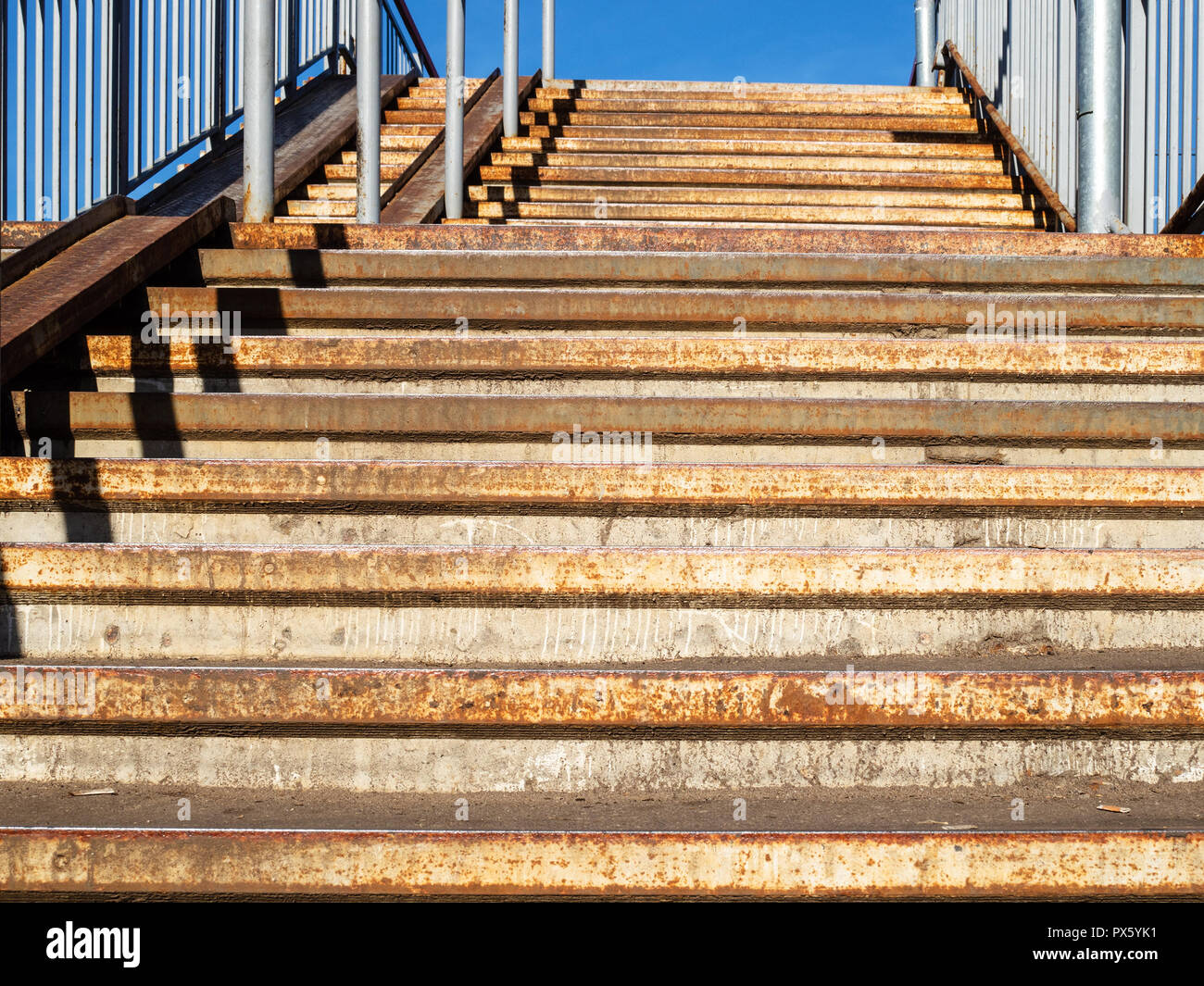 Metallic railing street day hi-res stock photography and images - Alamy