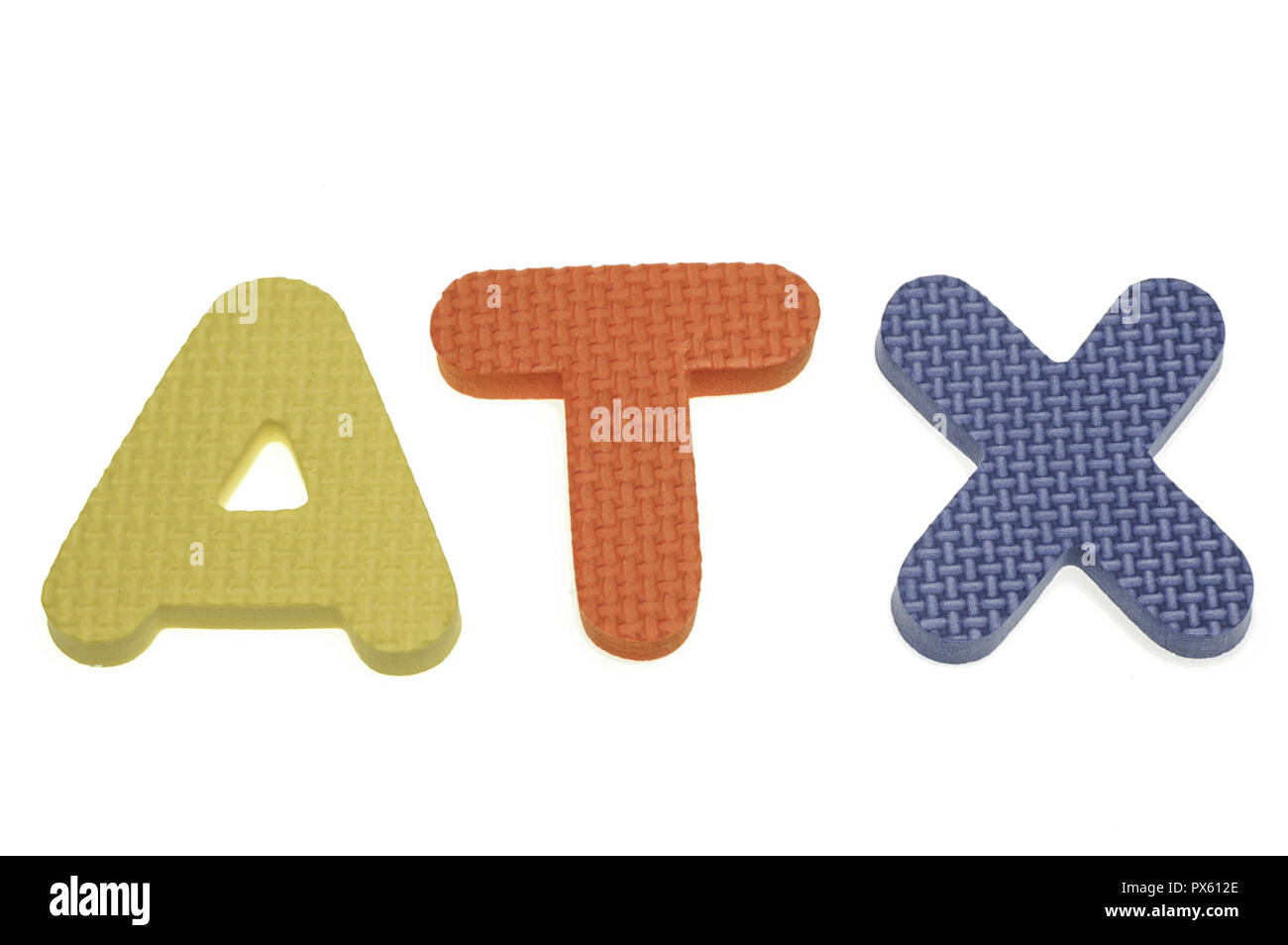 Colourful letters, ATX Stock Photo - Alamy