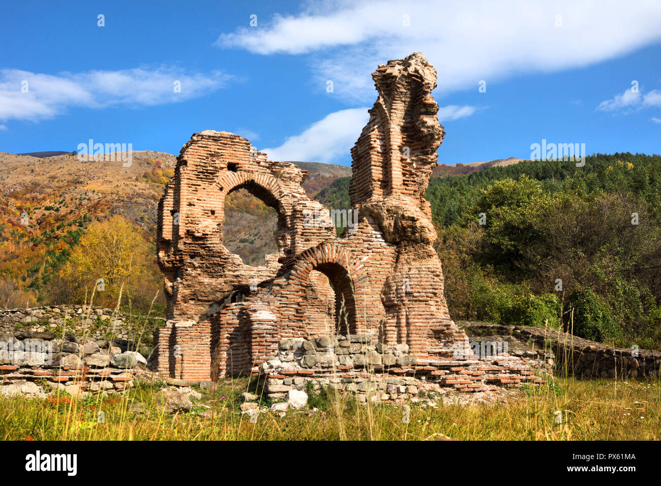 Ruins of Elenska basilica Saint Ilia, the fourth century Stock Photo ...