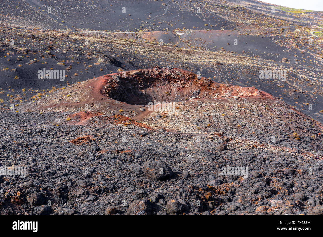 Crater of Volcano Close-up in La Palma, Canary Islands Stock Photo - Alamy