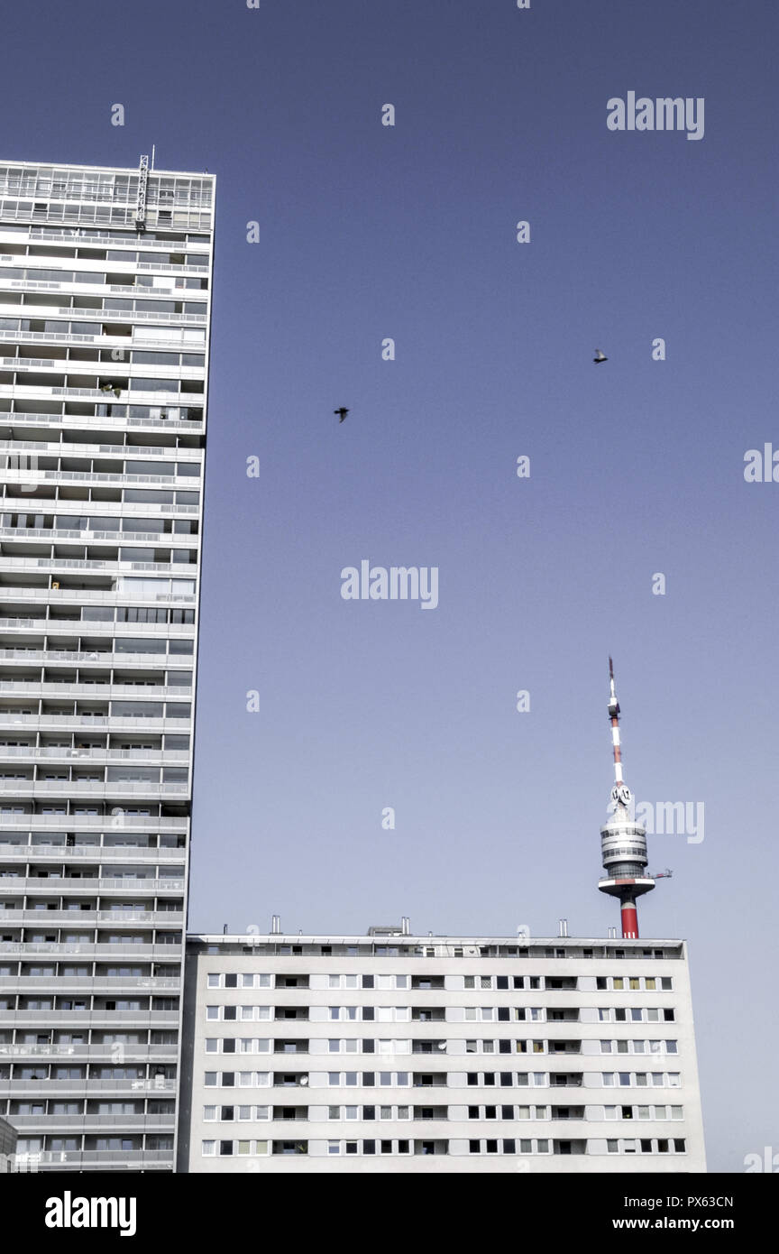 Mischek, tower, Austria, Vienna, 22. District, Donaucity Stock Photo - Alamy