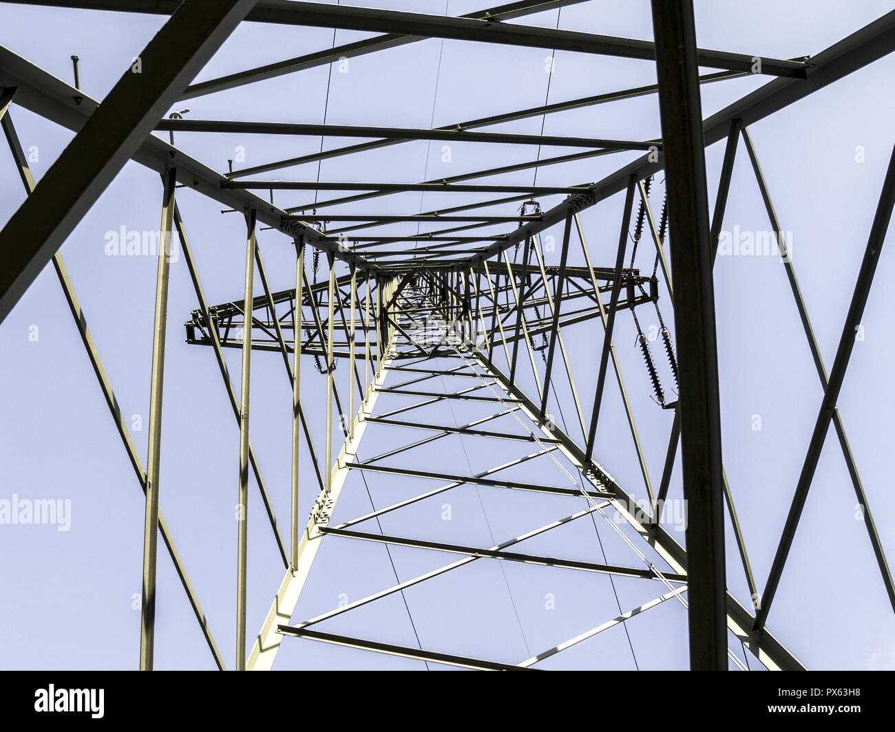 High tension pole Stock Photo - Alamy