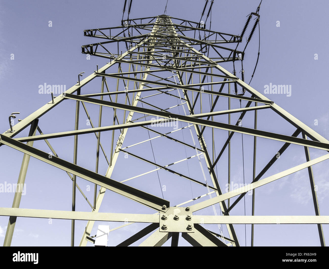 High tension pole Stock Photo - Alamy