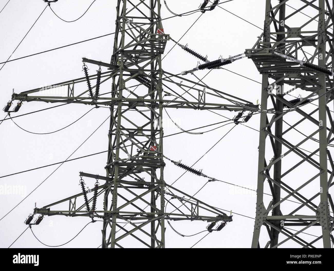 Power transmission line power pole Stock Photo - Alamy