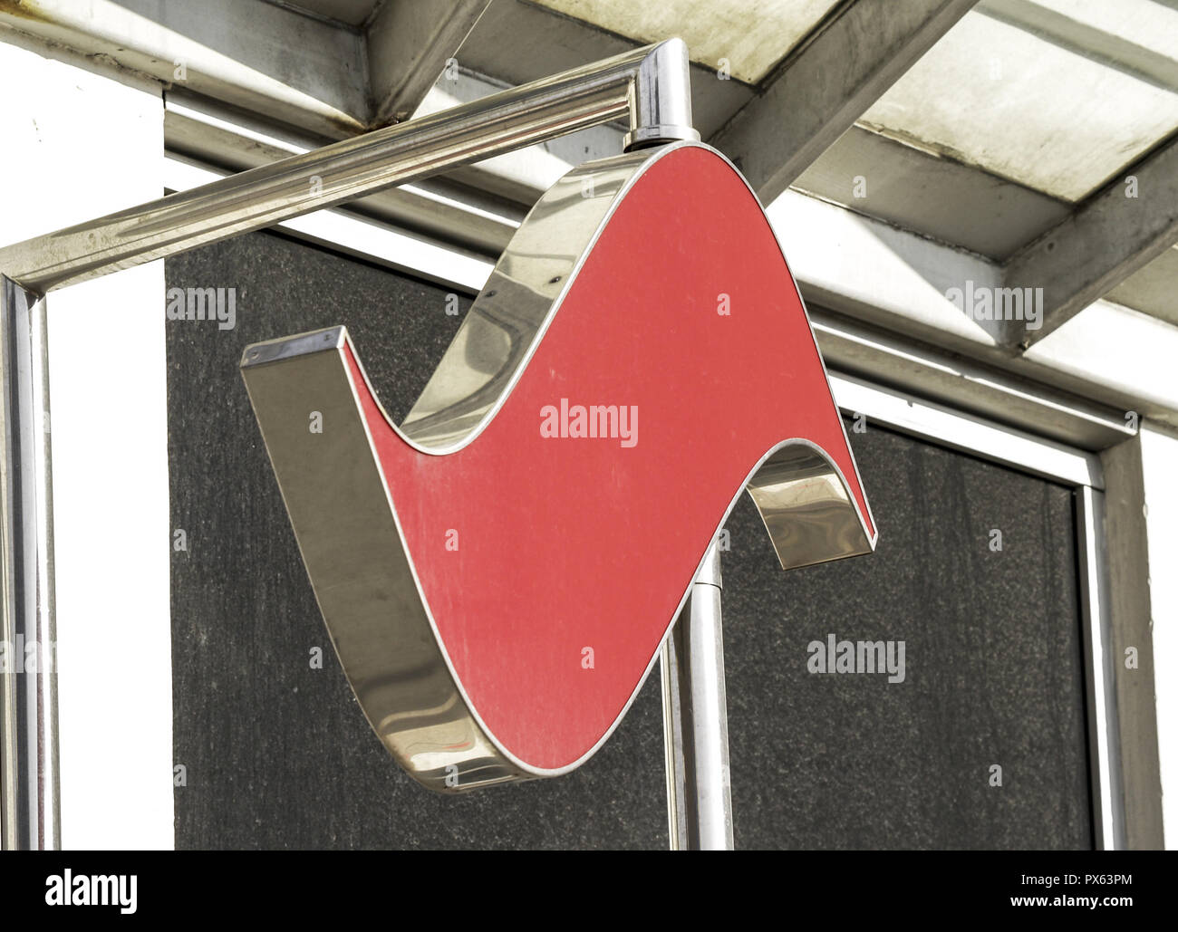 Logo red wave Bank Austria Stock Photo - Alamy